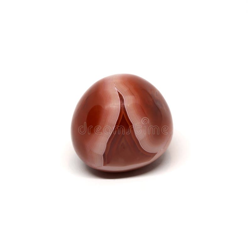 Beautiful Orange Agate Stone on White Background Stock Photo - Image of ...