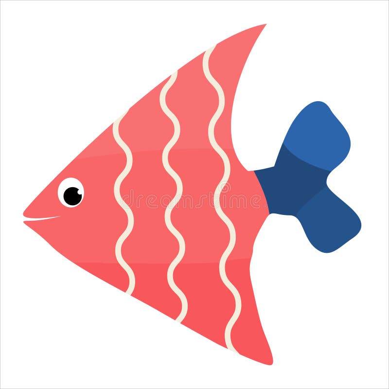 Beautiful Orange Fish Icon Isolated Vector Illustration. Stock Vector ...