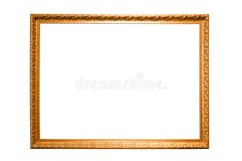 Beautiful Orange Frame Isolated on White Background Stock Photo - Image ...