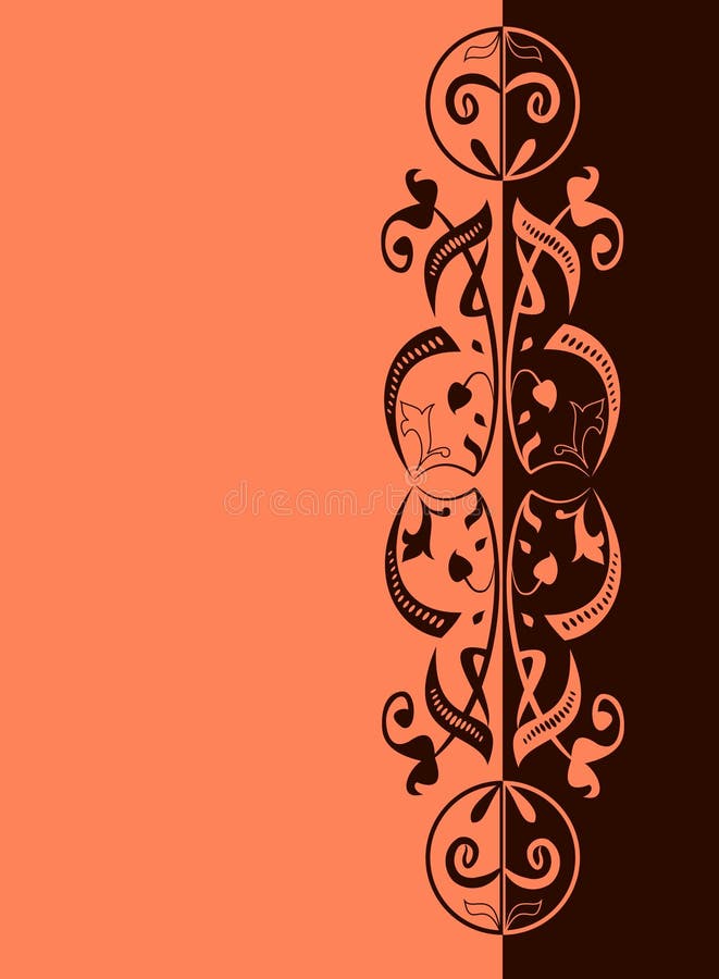Beautiful orange framework stock vector. Illustration of design - 13452280