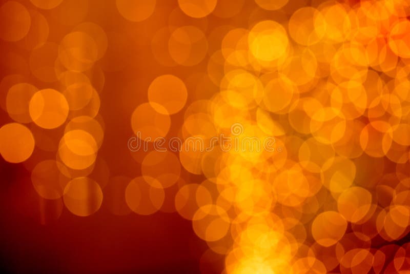 Beautiful Orange Golden Blurred Lights Glitter on Defocused Background ...
