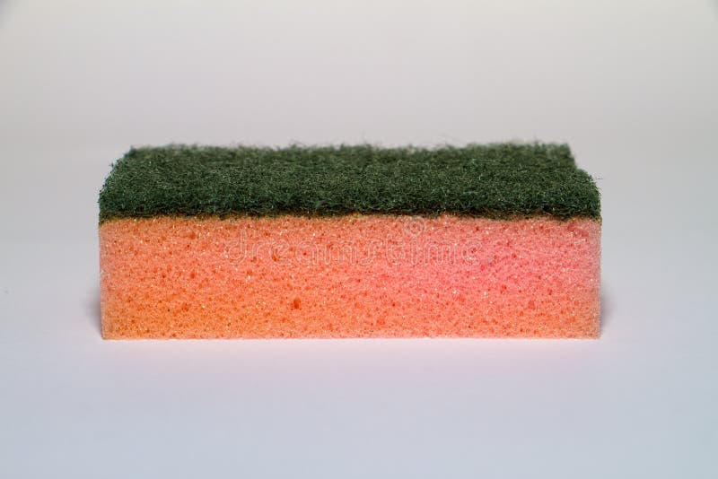 Beautiful Orange Sponge for Washing on a White Background Stock Image ...