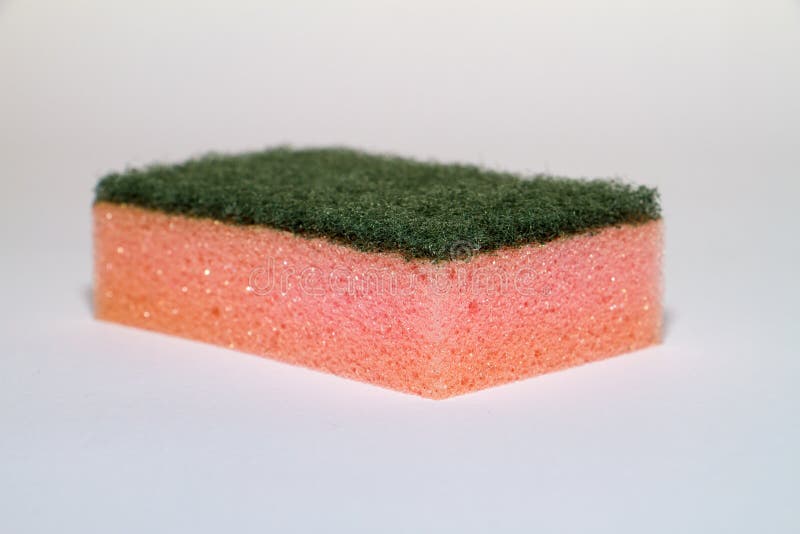 Beautiful Orange Sponge for Washing on a White Background Stock Image ...