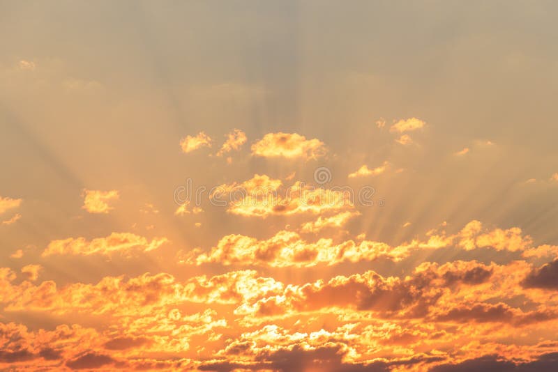 Beautiful Orange Sunrise Sky Stock Photo - Image of climate, blue ...