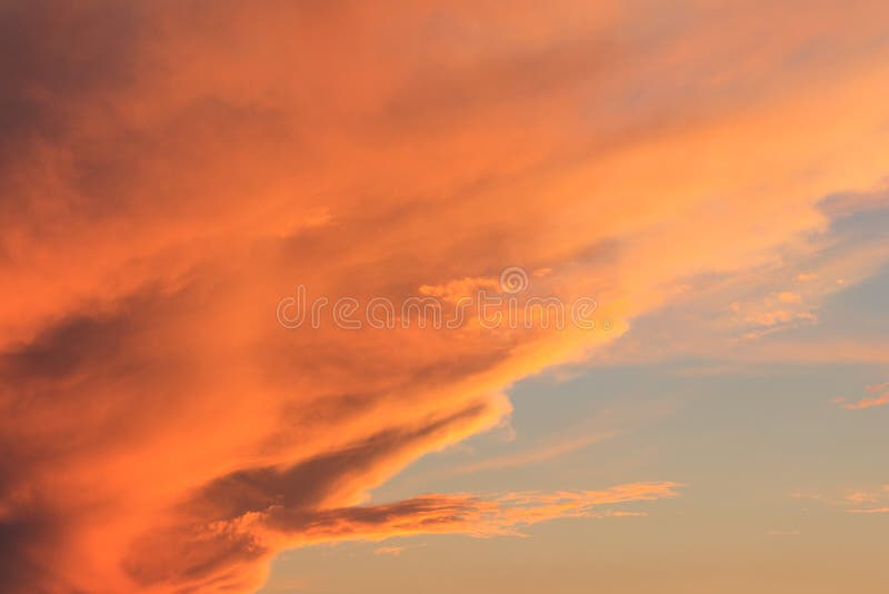 Beautiful Orange Sunset Sky Stock Image - Image of cloud, idyllic ...
