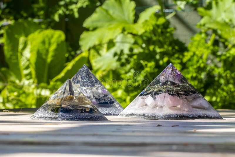 Beautiful Orgone Generator Pyramids Stock Image - Image of design ...
