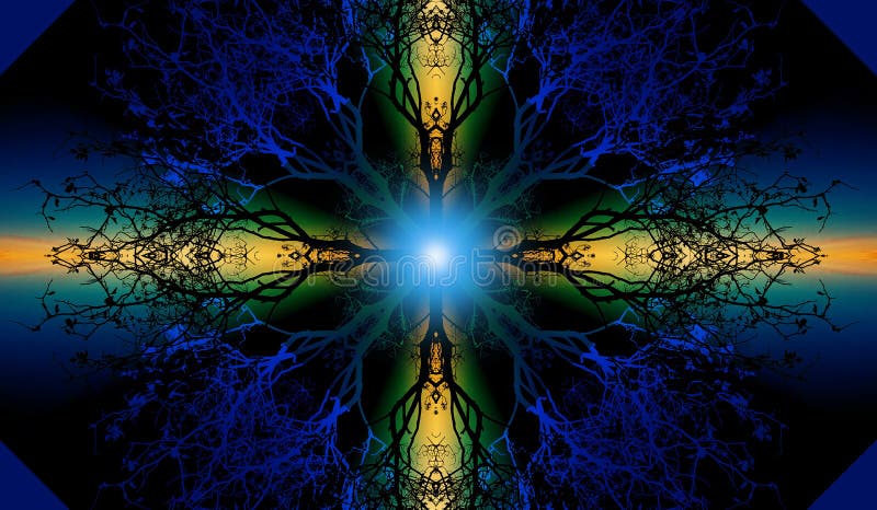 Beautiful Ornamental Mandala with Tree Pattern, Symbol of Life. Stock ...