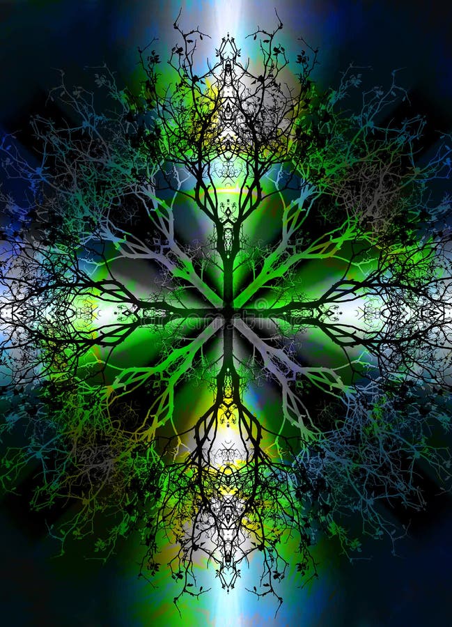 Beautiful Ornamental Mandala with Tree Pattern, Symbol of Life. Stock ...