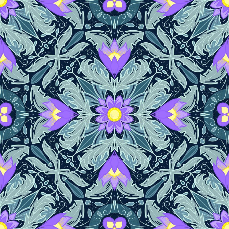 Beautiful Ornamental Seamless Pattern with Floral Elements. Texture for ...