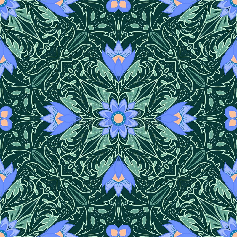 Beautiful Ornamental Seamless Pattern with Floral Elements. Texture for ...