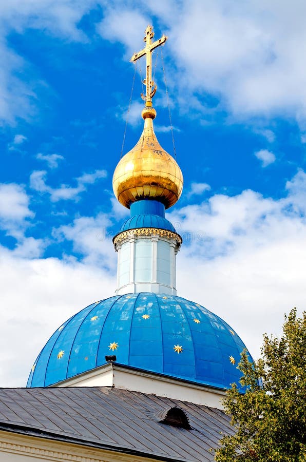 Beautiful Orthodox Church Against the Blue Sky Stock Photo - Image of ...