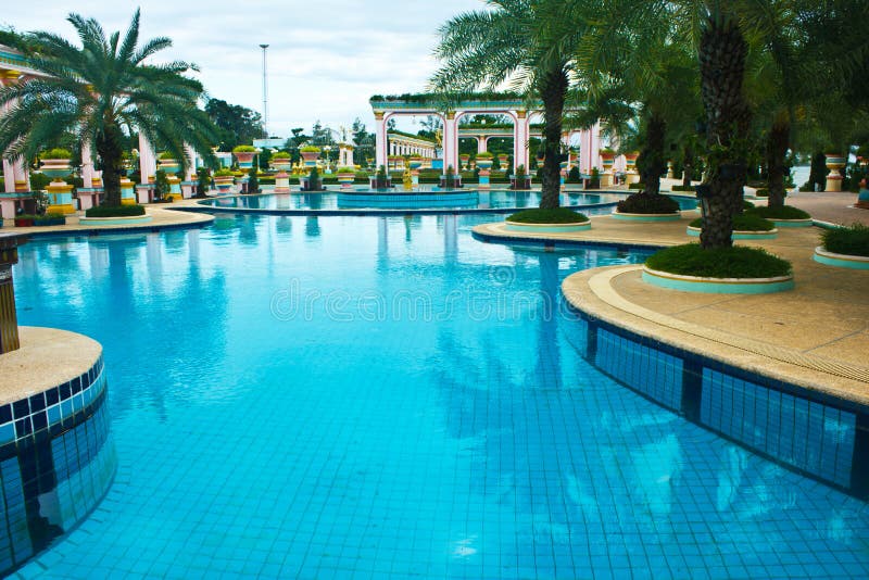 Beautiful Outdoors Swimming Pool Stock Photo - Image of service, blue ...