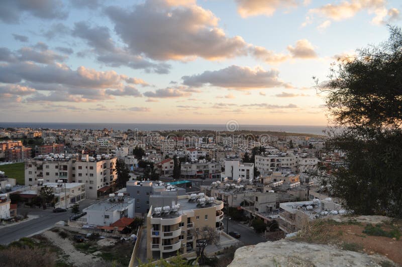 The Beautiful Overview City Centre Paphos in Cyprus Stock Photo - Image ...