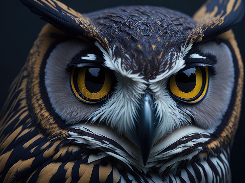 Beautiful Owls Face Captured in High Resolute. Ai Generative Stock ...