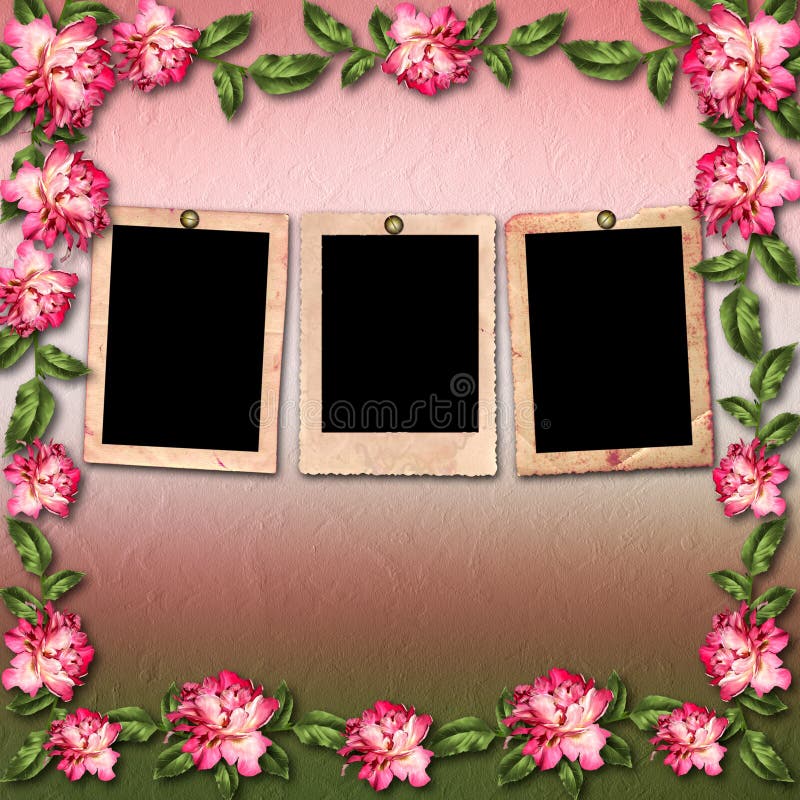 Frames With Congratulations Wedding Day Stock Illustration ...
