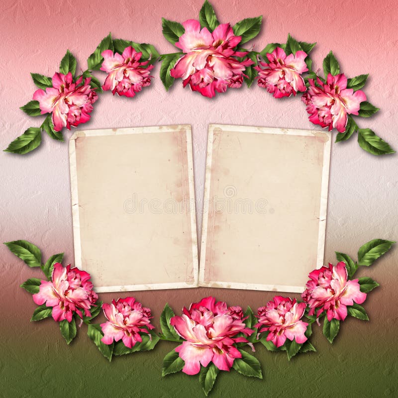 Frames With Congratulations Wedding Day Stock Illustration ...
