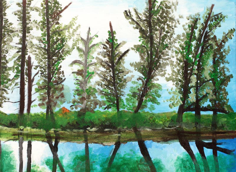 Original Washerwoman Painting Stock Illustration - Illustration of ...