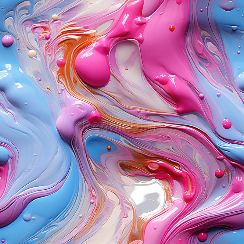 Beautiful Painting of a Splash of Paint with Realistic Hyper-detail ...