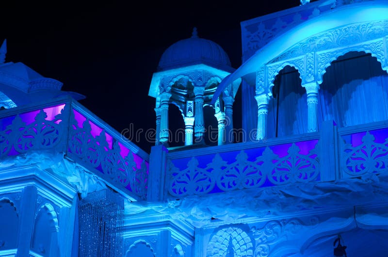 Beautiful Palace Lighting-V Stock Image - Image of night, creativity ...