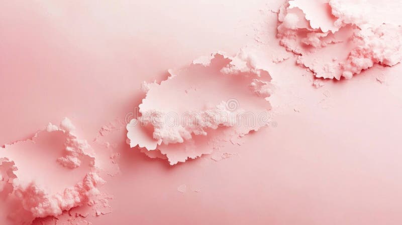 Pale Pink Cloud Banner with Abstract Background for Design Use Stock ...
