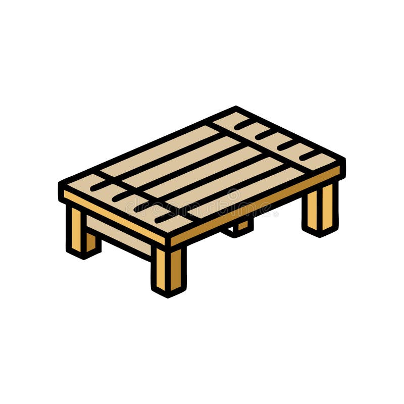 Beautiful Pallet Coffee Table for Stylish Spaces Stock Vector ...