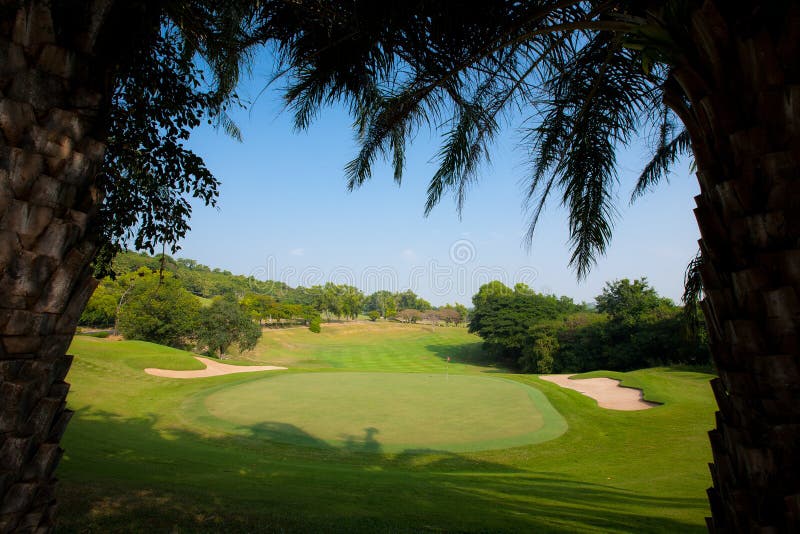 Golf Course Panorama stock photo. Image of golf, mountains - 12568232