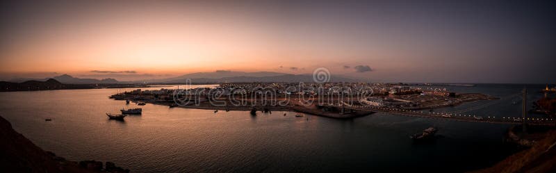 Pano: Sunset in Tropical Fiji Stock Image - Image of pano, sunset: 56180989