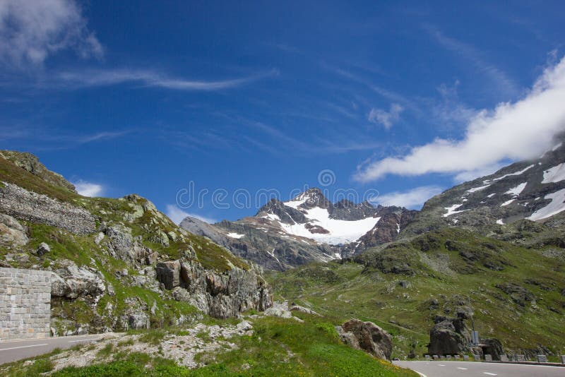 Beautiful Panorama at the Alpine Pass Susten Stock Image - Image of ...