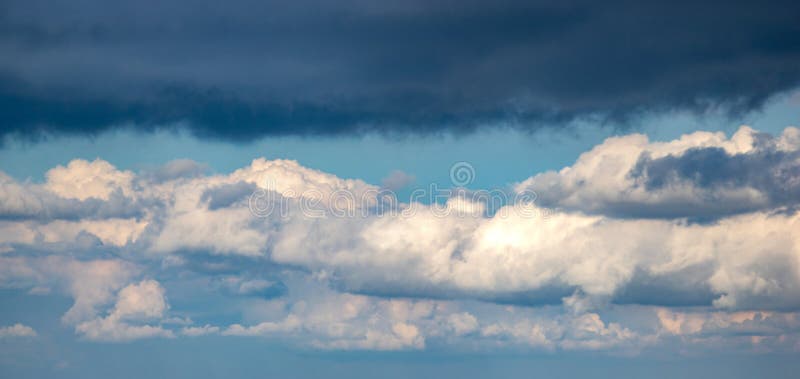 Beautiful Panorama of Clouds in the Sky before the Rain Stock Photo ...
