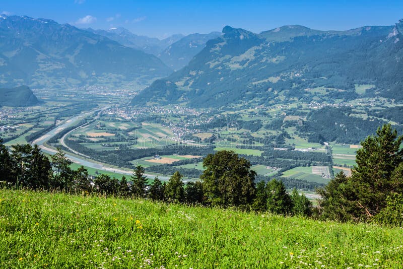 Beautiful Panorama of Liechtenstein Stock Photo - Image of europe ...