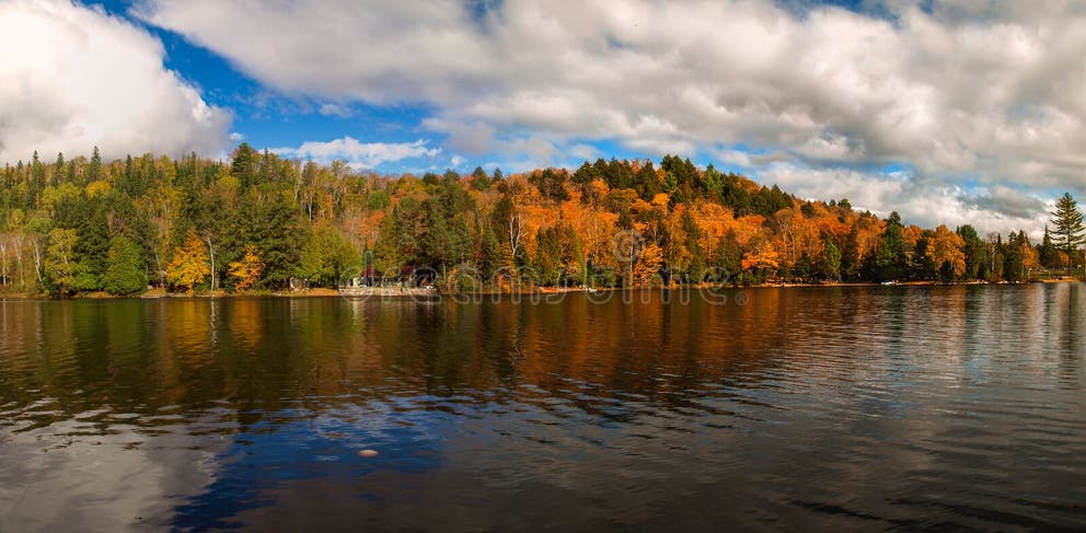Beautiful Panoramic Fall Scenery from Ontario, Canada Stock Photo ...