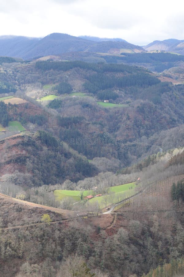 Beautiful Panoramic Green Mountains Navarra Spain Europe Stock Photo ...