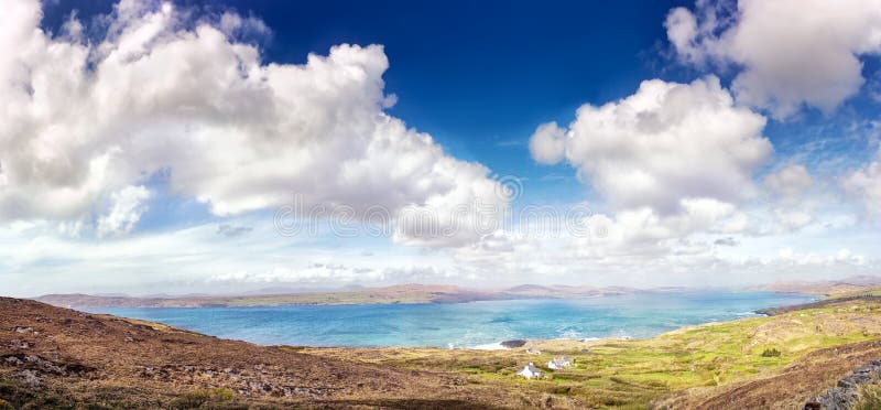 Beautiful Panoramic Landscape in a County Kerry Stock Photo - Image of ...