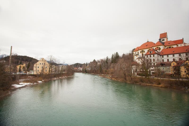 Beautiful Panoramic Landscape in German Alps Stock Image - Image of ...