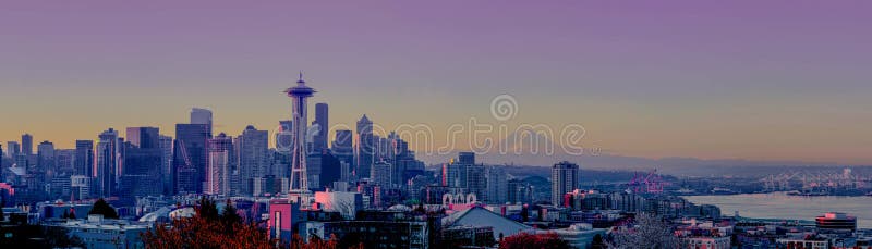 Panoramic Seattle Waterfront Looking South from Pier 66 Editorial Image ...