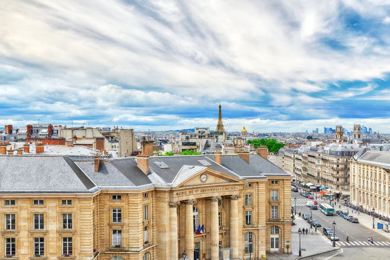 Beautiful Panoramic View of Paris from the Roof of the Pantheon ...