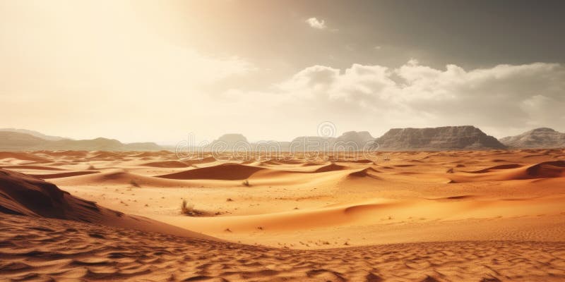Beautiful Panoramic View of the Sahara Desert Stock Photo - Image of ...