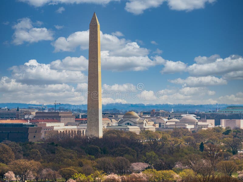 Beautiful Panoramic View of the Washington DC Skyline with the ...