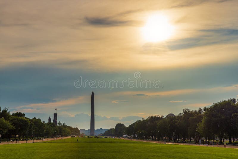 Beautiful Panoramic View of the Washington DC Skyline. Stock Photo ...