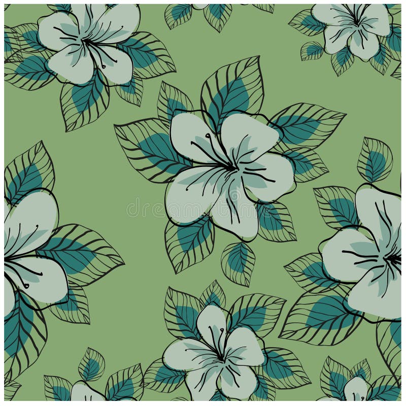 Beautiful Paper Art Seamless Pattern with Flowers. Summer Vector ...