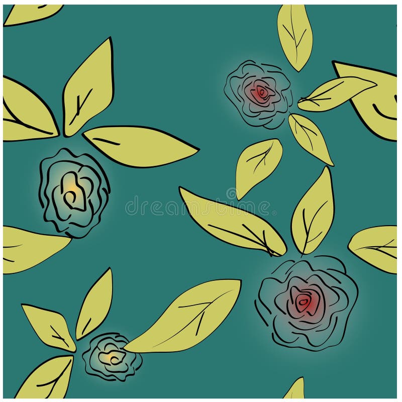 Beautiful Paper Art Seamless Pattern with Flowers. Summer Vector ...