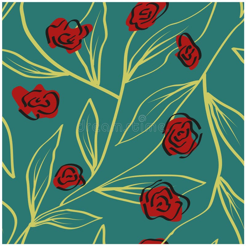 Beautiful Paper Art Seamless Pattern with Flowers. Summer Vector ...