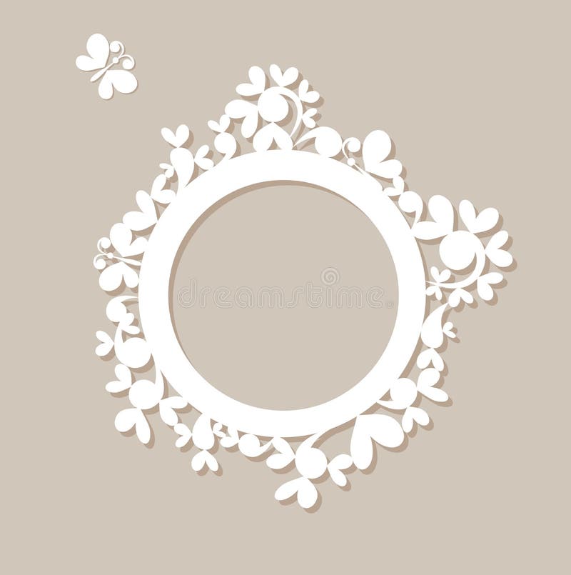 Beautiful paper frame stock vector. Illustration of beautiful - 54143643