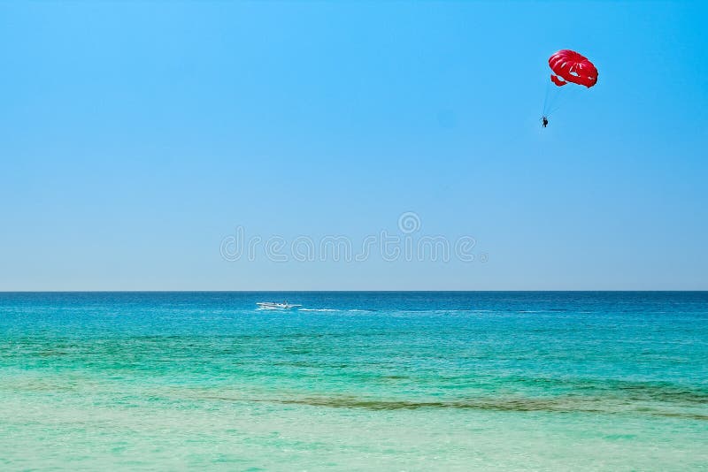 Beautiful Parachute at the Sea of Nature of Cyprus Stock Image - Image ...