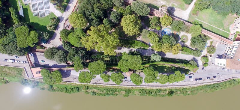 Beautiful Park Along the River, Aerial View Stock Image - Image of ...