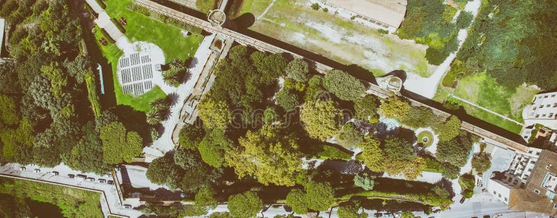 Beautiful Park Along the River, Aerial View Stock Photo - Image of ...