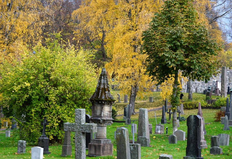 Park with an Old Cemetery and Monuments Stock Photo - Image of heritage ...