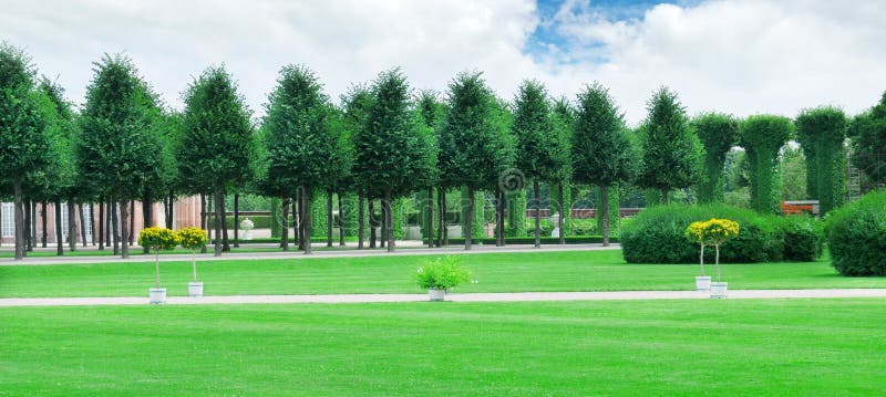 Beautiful Park with Cozy Alleys Stock Image - Image of landscaping ...