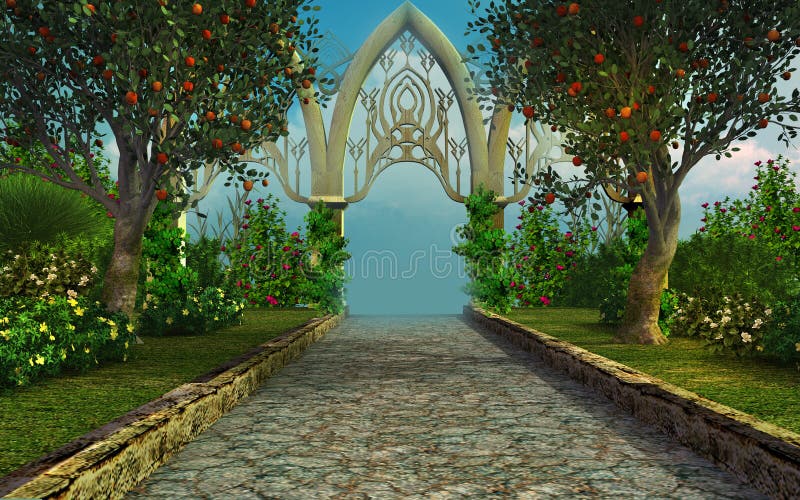 Beautiful park lane stock illustration. Illustration of lane - 38488522