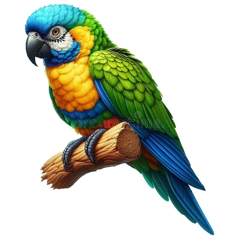 Beautiful Parrot Illustrations Stunning Artworks Stock Vector ...